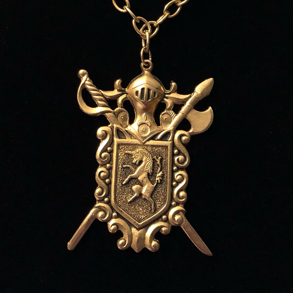 Rare Vintage Signed Swank 1960s Large Coat Of Arms Pe… - Gem